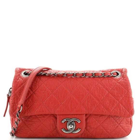 CHANEL | Bags | Chanel Easy Flap Bag Quilted Distressed Calfskin Medium ...
